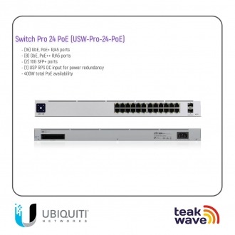 Jual Ubiquiti UniFi Switch Pro 24 Ports POE / USW-Pro-24-POE - Teakwave