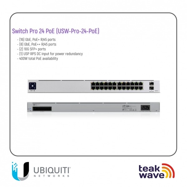 Jual Ubiquiti UniFi Switch Pro 24 Ports POE / USW-Pro-24-POE - Teakwave