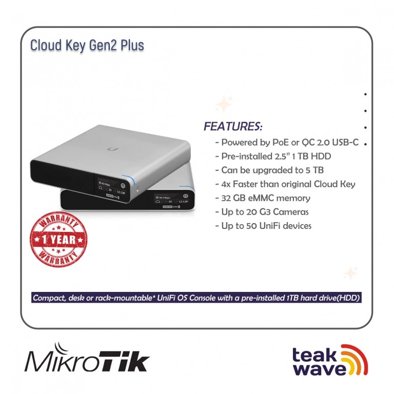 Jual Ubiquiti Cloud Key Gen2 Plus (UCK-G2-Plus)