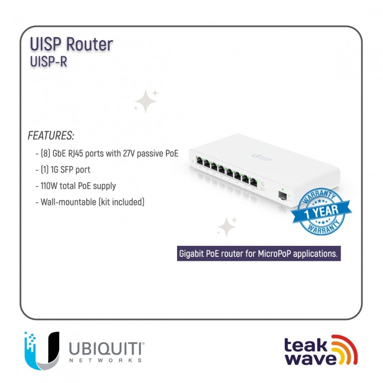Jual Ubiquiti UISP Router UISP-R Gigabit PoE Router - Teakwave